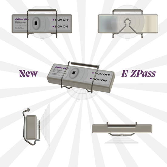 EZ Pass-Port™- UNBREAKABLE & Largest Suction Cup Toll Pass Holder for ...