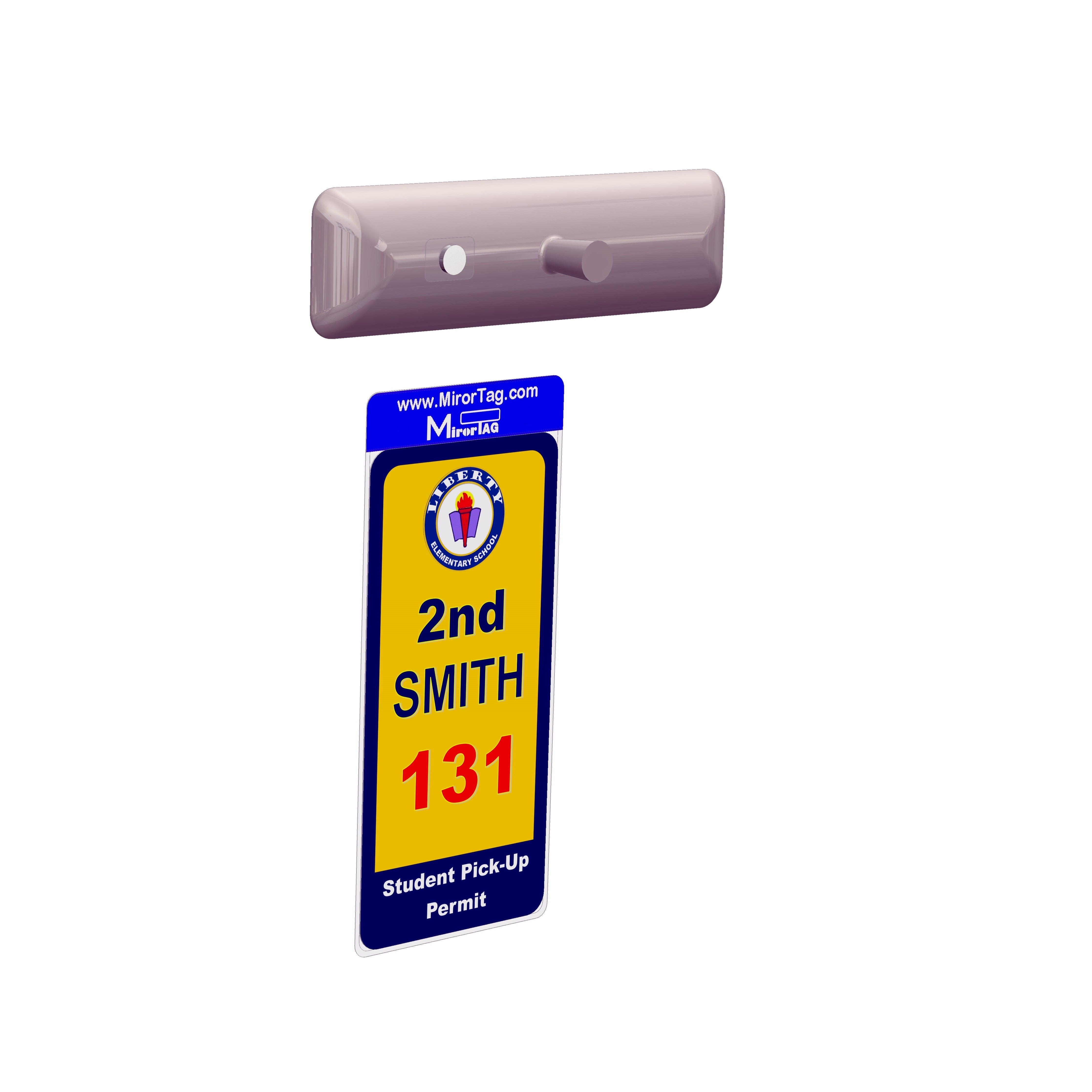 MirorTag Bronze™- Student Pick Up Permit Holder & Protector. Magnetica ...