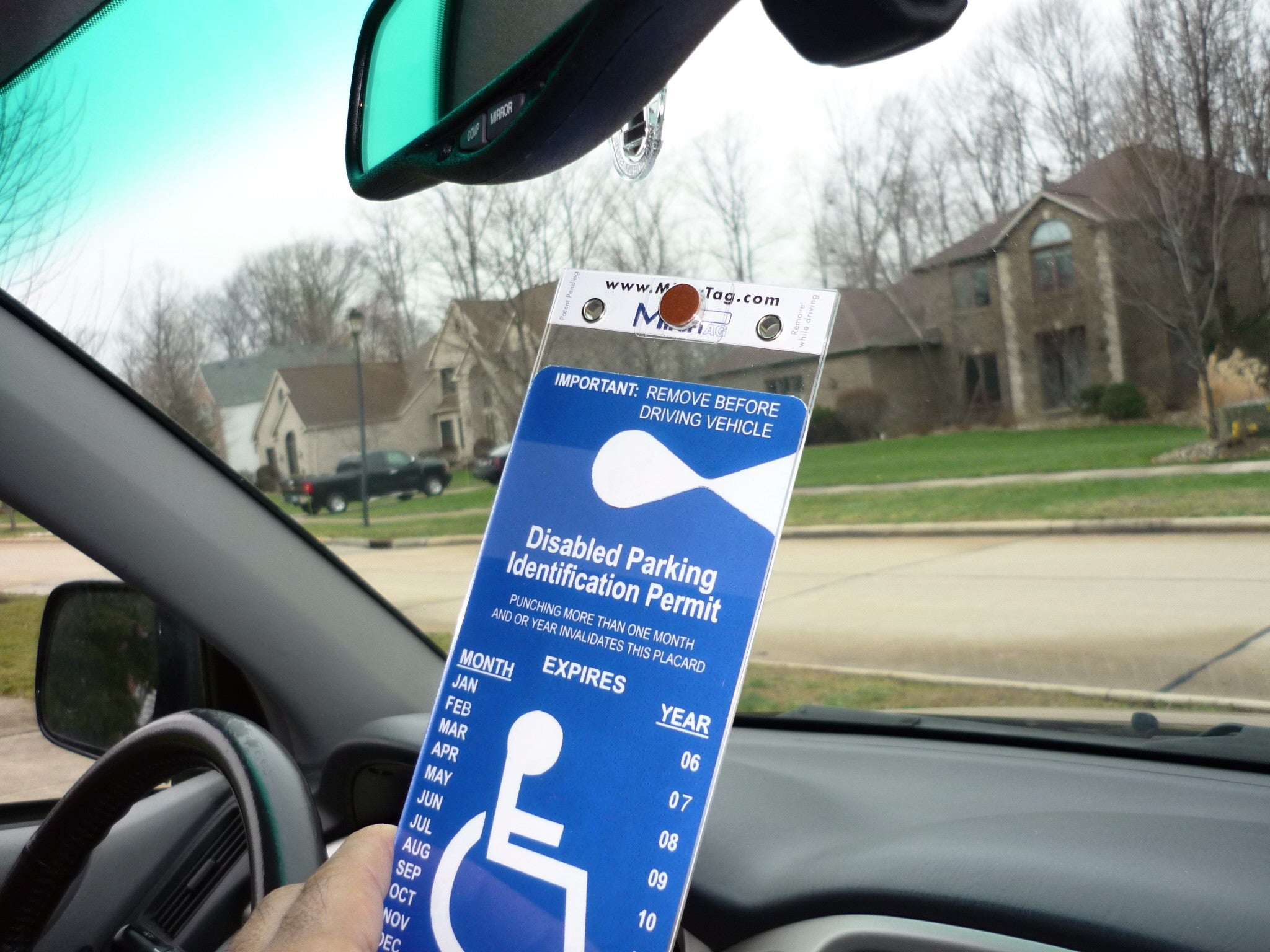 MirorTag Gold Plus™- Sturdy Handicapped Parking Placard Holder & Prote ...